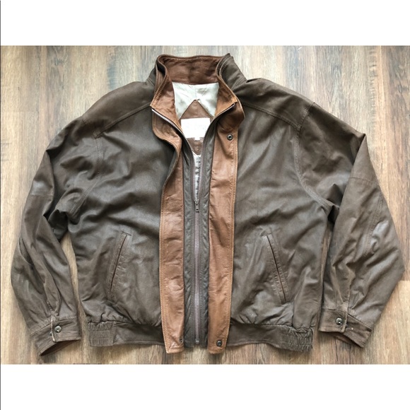 Remy Leather | Jackets & Coats | Remy Double Collar Leather Jacket Mens ...